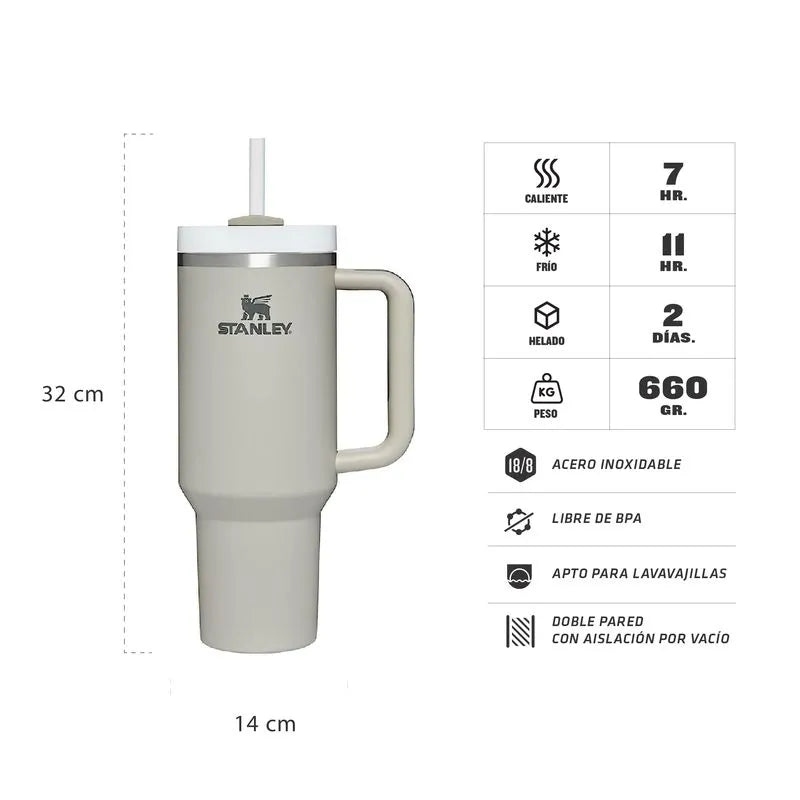 STANLEY QUENCHER H2.0 TUMBLER 40 OZ (1183 ml) FLINT – Almacén Li Lao